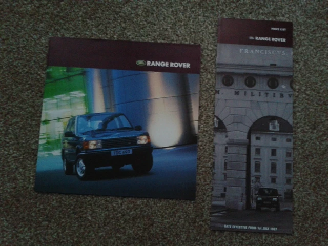 RANGE ROVER SALES BROCHURE / price list NEW In Pristine Collectors ...