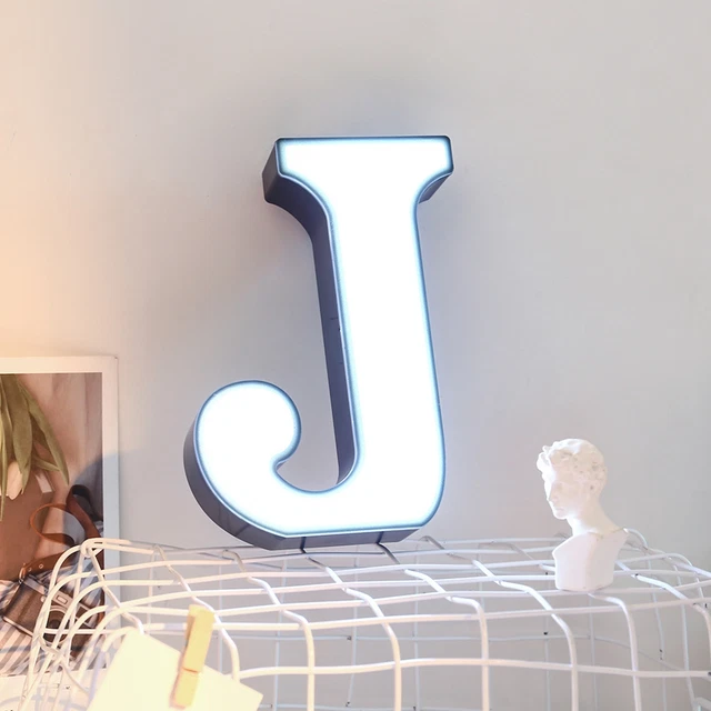 PLASTIC LED 26 English Alphabet Night Lamp Letter Shape Decoration ...