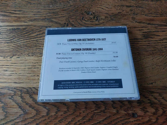 BEETHOVEN ARCHDUKE DVORAK Dumky Gyorgy Pauk Peter Frankl CD VGC EUR 8 ...