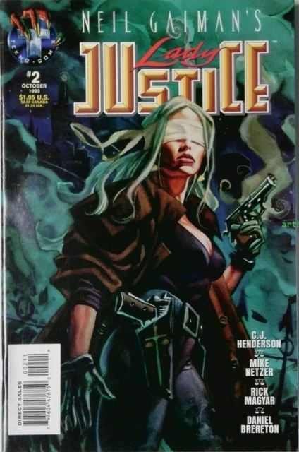 NEIL GAIMAN'S LADY Justice #2 VFNM Tekno Comix Comics October Oct 1995 ...