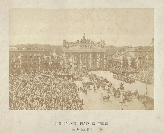 BERLIN, PARISER PLATZ, Siegesparade 16. Juni 1871, Fotografie EUR 98,00 ...