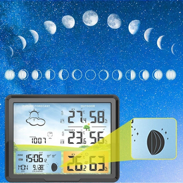STATION MÉTÉO MULTI-CAPTEURS avec 2 capteurs température et humidité afficha EUR 80,72 - PicClick FR
