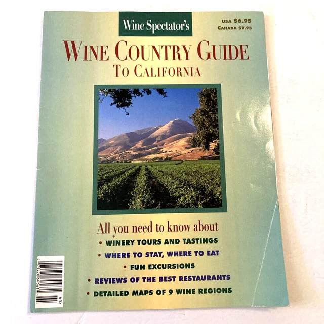 WINE SPECTATOR MAGAZINE Wine Country Guide To California Vintage 1996 £ ...