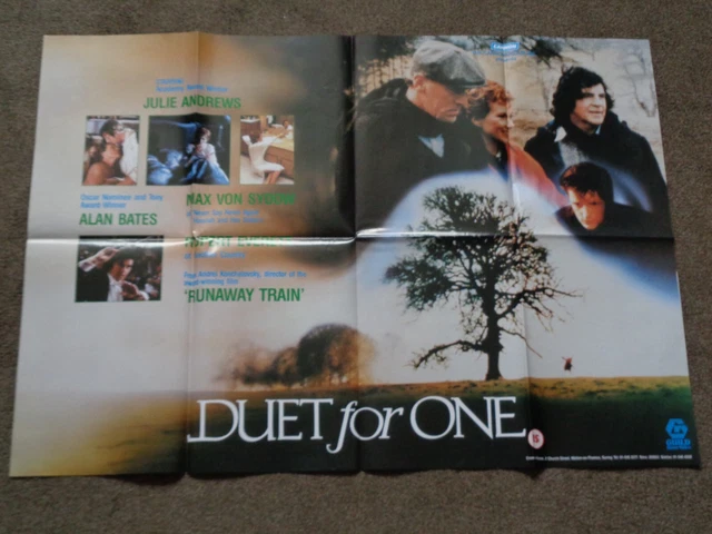 DUET FOR ONE 1986 VHS Film Poster (Julie Andrews/Alan Bates/Max Von ...