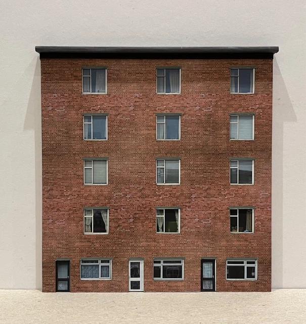 TT GAUGE 1:120 Scale Ultra Low Relief Building-Flats-Scratch Built #7 ...