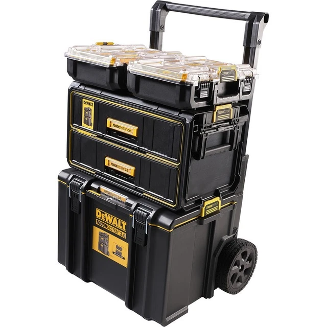 DEWALT TOUGHSYSTEM 2.0 Tower Stackable with 2 x Storage Organisers and ...
