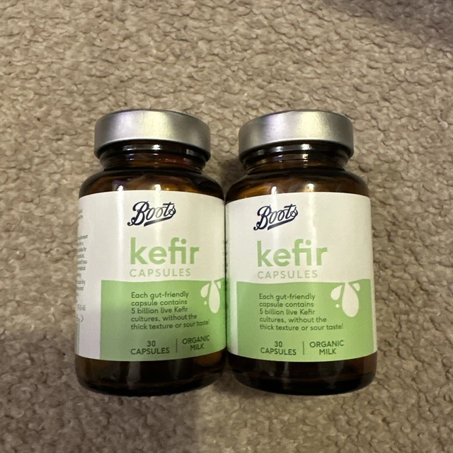 BOOTS KEFIR CAPSULES Probiotics 30 Count 09/26 £15.79 - PicClick UK