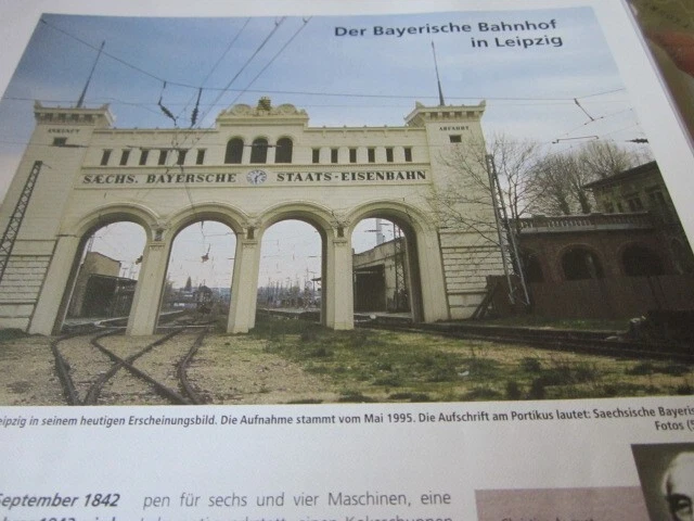 EISENBAHN CHRONIK 1A 1842 Bayerischer Bahnhof in Leipzig eröffnet EUR 4 ...