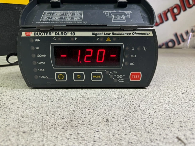 AVO MEGGER DLRO10 Digital Low Resistance Ohmmeter with roadcase $1,499. ...