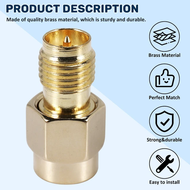 SMA MALE PLUG To RP-SMA Female Coax Adapter Connector C8G56405 $12.09 ...