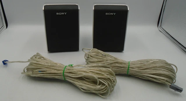 SONY SS-TS31A PAIR Of Surround Speakers Silver & Connection Wires ...