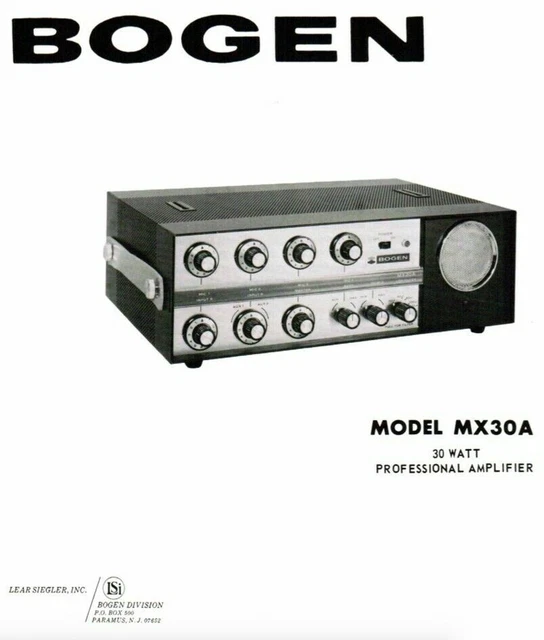 BOGEN DB125 SCHEMATIC Diagram Service Manual Repair Schaltplan ...