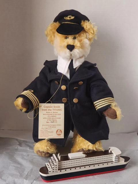 RARE HERMANN TITANIC Captain Smith Bear European Limited Edition #169/ ...