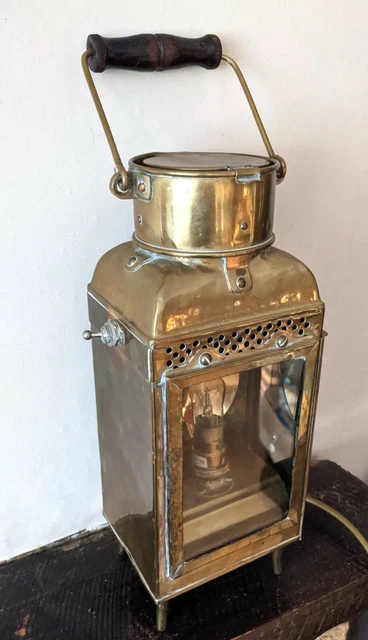 ELI GRIFFITHS & Sons 1916 Birmingham British Ship Brass Bulpitt Lantern ...
