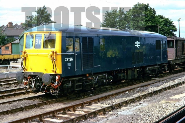35MM SLIDE BR British Rail Electric Loco Class 73 73136 Woking 1975 ...