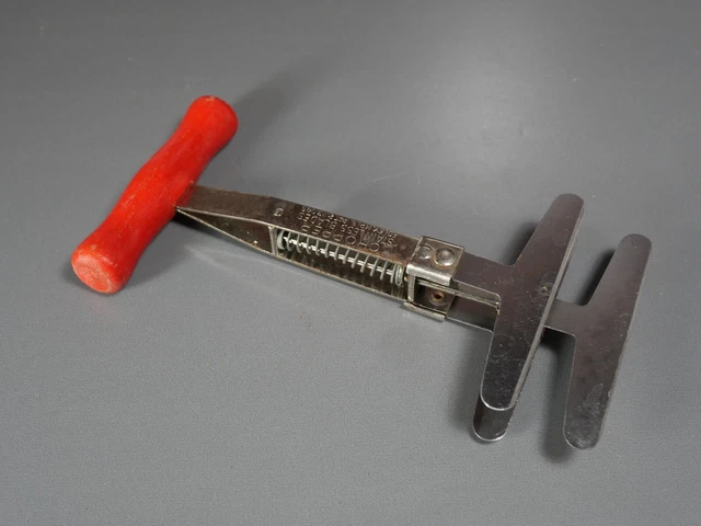 VINTAGE FOLEY SPRING Loaded Chopper Stainless Blade Red Wood Handle ...