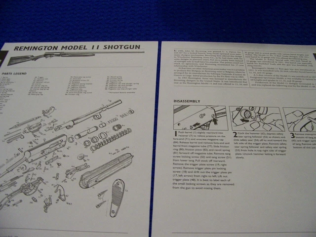 REMINGTON MODEL 11 Shotgun (Ser.)..Legend/Exploded View/Disassembly ...