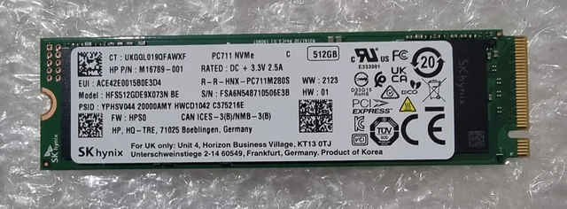 COMPUTADORA PORTÁTIL FAST SK Hynix PC711 GEN3 X4 NVMe PCIe M.2 2280 SSD ...