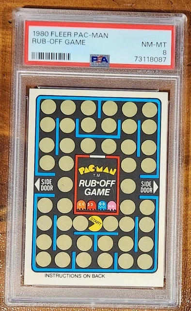 1980 FLEER PAC-MAN Rub Off Game PSA 8 NM-MT Atari Video Game classic ...