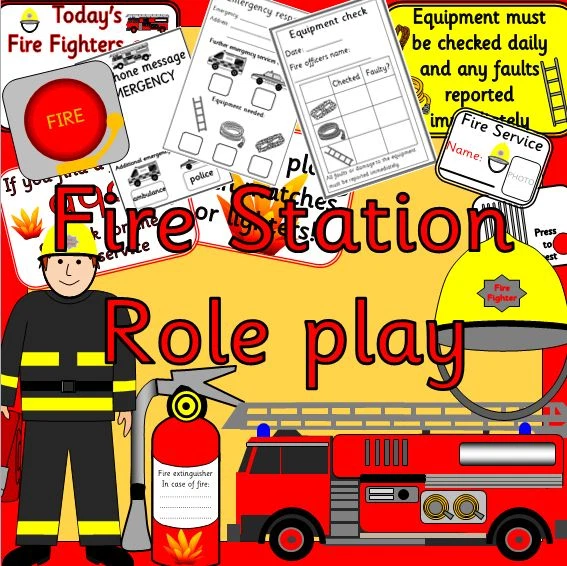 FIRE STATION ROLE play resources TO PRINT - People Who Help Us - EYFS ...