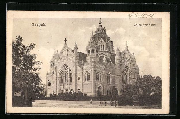 ANSICHTSKARTE SZEGED, ZSIDÓ templom, Synagoge EUR 13,00 - PicClick DE