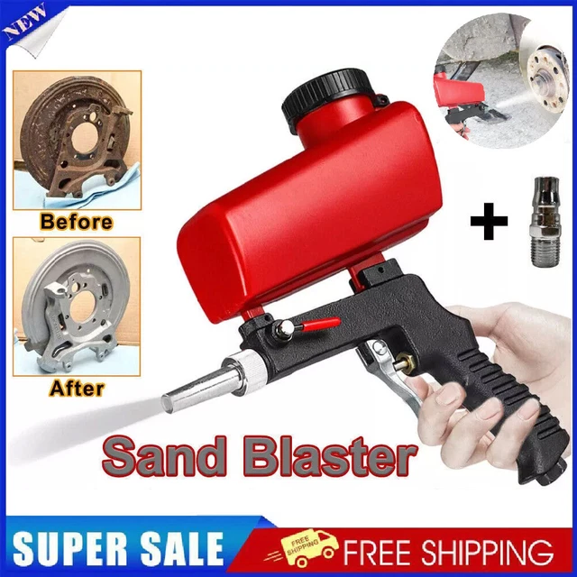 AIR SANDBLASTING GUN Compressor Handheld 1/4" Sand Blaster Shot Media ...