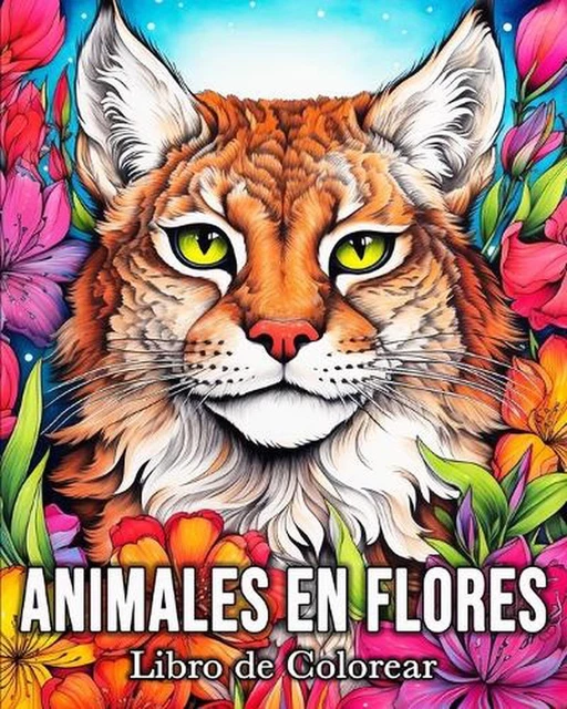 ANIMALES EN FLORES Libro de Colorear: 50 Im?genes de Animales Encantados para Al $43.79 ...