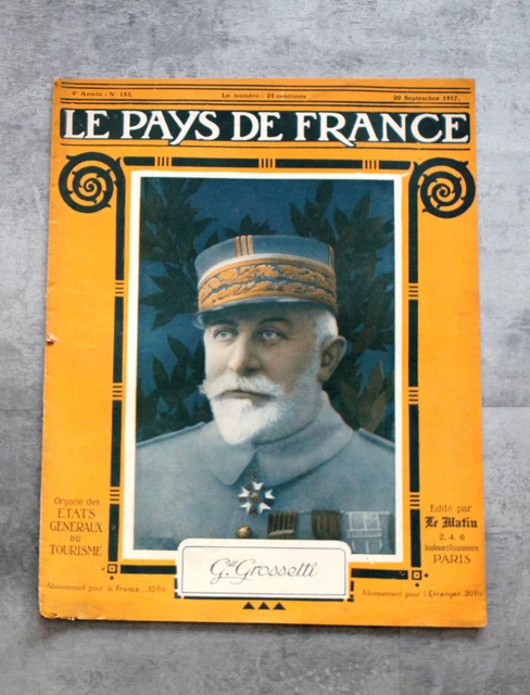 ANCIEN JOURNAL - LE PAYS DE FRANCE 4e ANNEE N°153 20 SEPTEMBRE 1917 G ...