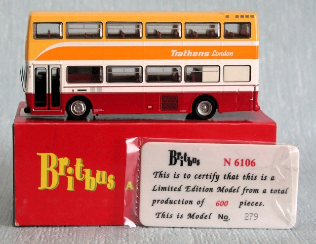 BRITBUS N6106 1:76 Scale Scania Metropolitan Trathens Tours Bus Boxed £ ...