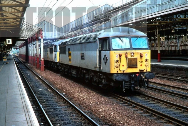 35MM SLIDE BR British Railways Diesel Loco Class 56 56080 Crewe 1991 ...