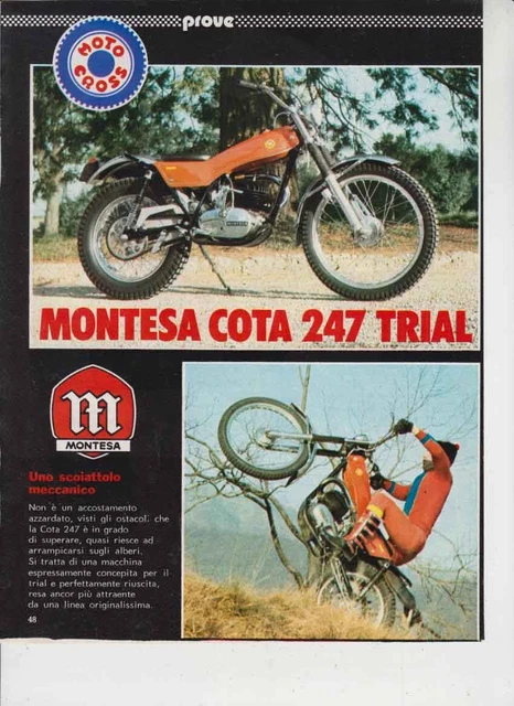 ADVERTISING PUBBLICITÀ MOTO MONTESA COTA 247 1975-MOTOSPAGNOLE TRIAL ...