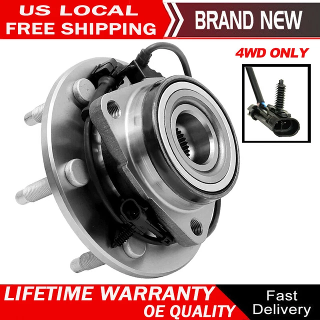 FRONT WHEEL BEARING Hub 4x4 for GMC Sierra Chevy Silverado Escalade ...