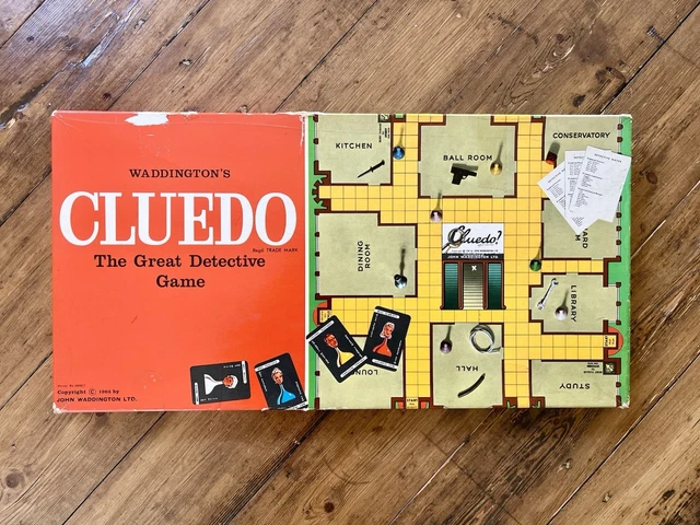 VINTAGE CLUEDO BOARD Game by Waddingtons 1965 - Complete £11.11 ...