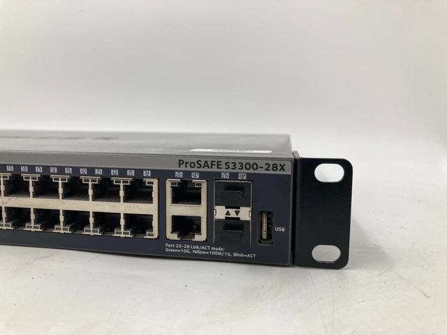 NETGEAR PROSAFE S3300-28X-POE+ 28-Port Gigabit Stackable Smart Switch ...