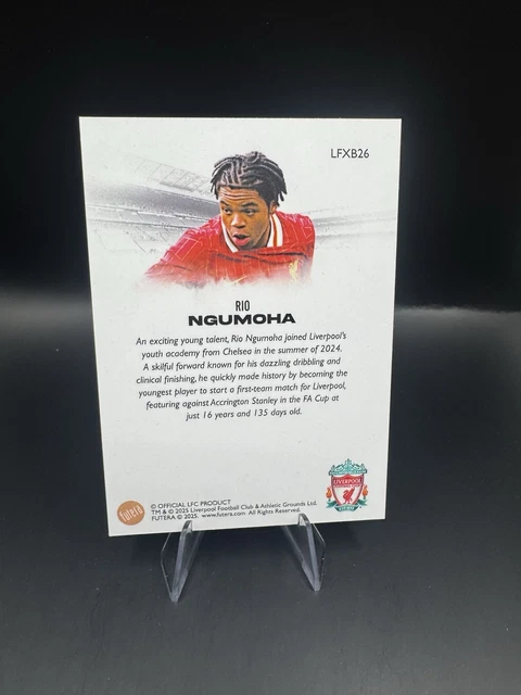 RIO NGUMOHA 2025 Liverpool Futera Limited Edition Base Card £4.47 ...
