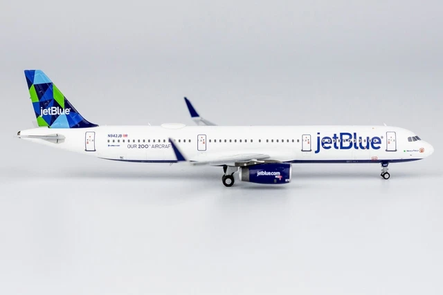 1:400 NG MODEL JetBlue AIRBUS A321 Passenger Airplane Diecast Aircraft ...