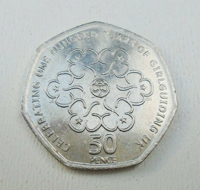 2010 UK 50P Coin 100 years of Girlguiding free p&p to uk £2.25 ...
