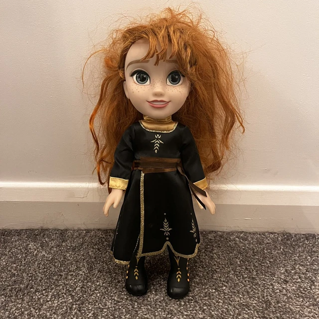 DISNEY PRINCESS ANIMATOR Doll Frozen 2 II Anna 14" Black Dress Red Hair ...