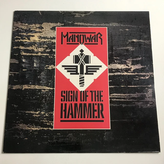 MANOWAR - SIGN Of The Hammer First Press LP Vinyl Record - DIX 10 EX/EX ...