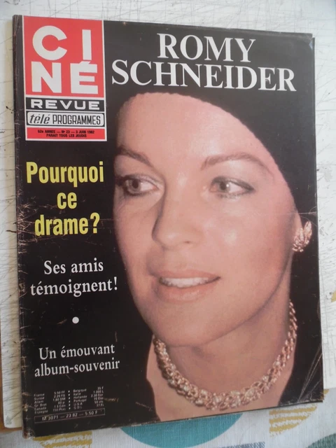 CINE REVUE NO 23-06/1982-Romy Schneider-Patrick Duffy-Anthony Perkins ...
