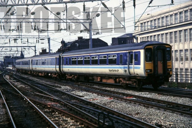 35MM SLIDE BR British Railways DMU Class 156 156484 1989 Manchester ...