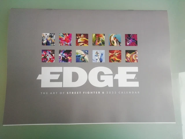 EDGE CALENDAR 2023 STREET FIGHTER Ryu, Chun Li, Guile, Blanka, Dhalsim ...