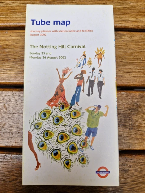 LONDON UNDERGROUND TUBE Map Journey Planner August 2002 - Notting Hill ...