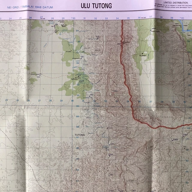 ORIGINAL BRITISH ARMY MAP: BRUNEI TRAINING AREAS - ULU TUTONG, 2003 ...
