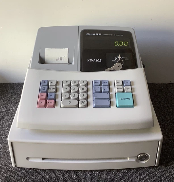 SHARP XE-A102 ELECTRONIC Cash Register Complete With Till Rolls And ...