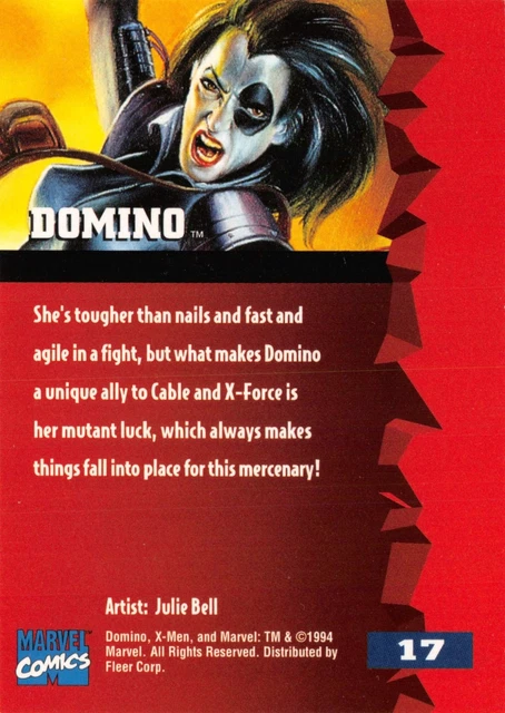 DOMINO/95 1995 1995 Fleer Ultra X-Men BASE #17 - Art par Julie Bell EUR ...