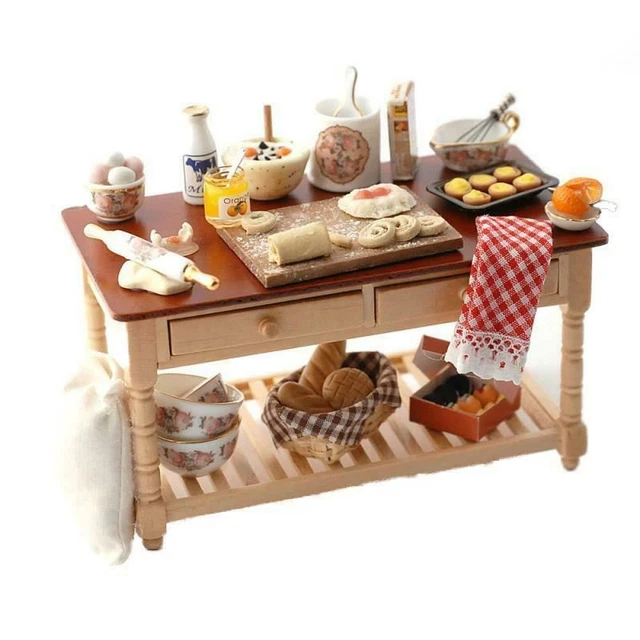 MAISON DE POUPÉES Cuisson au Four En Progrès Table Miniature Reutter Meuble EUR 208,34 - PicClick FR