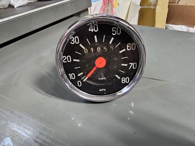 VINTAGE MOTORCYCLE SCOOTER Car VDO 80 MPH Speedometer 60MM 60 MM $59.95 ...