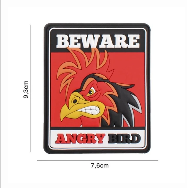 US ARMY AUFNÄHER Tactical Morale Patch Beware angry Bird Neu mit Klett ...