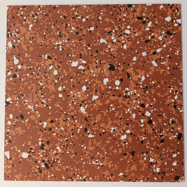 TERRACOTTA DENSE FLECKED Quartz Reinforced Vinyl Floor Tiles 300mm x ...